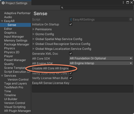 ARCore 配置 — EasyAR Sense Unity Plugin 4.6.0 文档 ARCore 配置 — EasyAR Sense Unity Plugin 4.6.0 文档